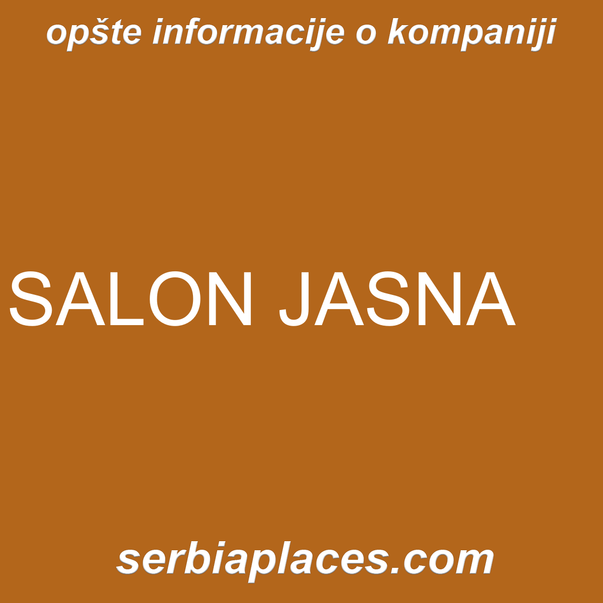 SALON JASNA - Radno Vreme, Adresa, Telefon